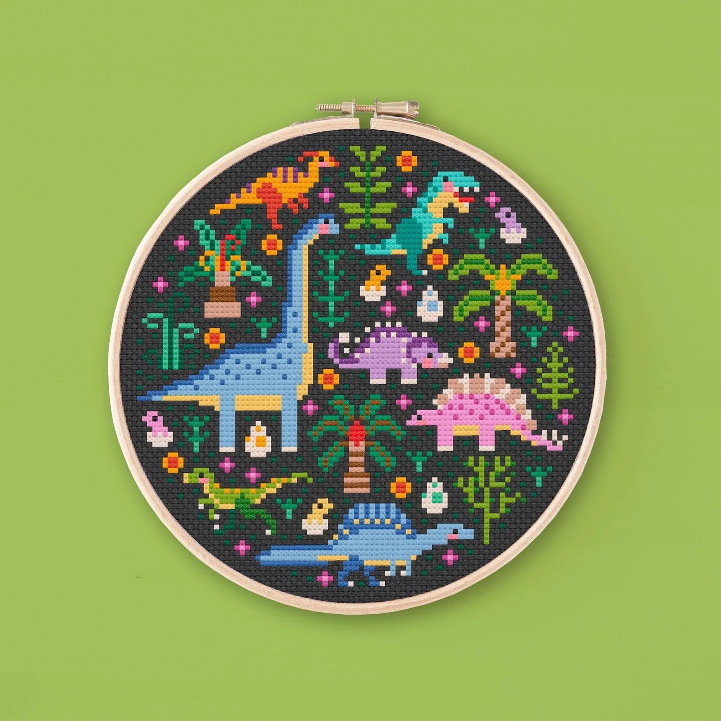 Mini Dino Garden 2 - Cross Stitch Pattern – The Gilded Needle